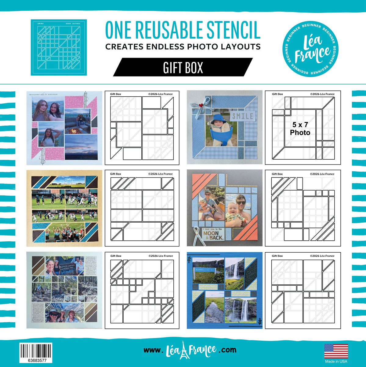 Gift Box Scrapbooking Stencil | Léa France – Léa France®