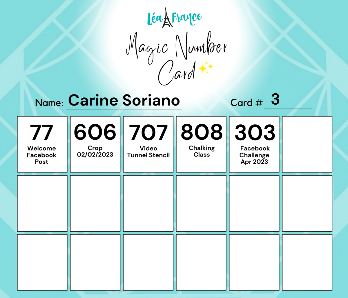 Magic Number Card – Léa France®
