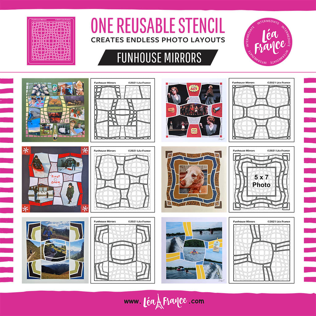 Funhouse Mirrors Léa France® Stencil