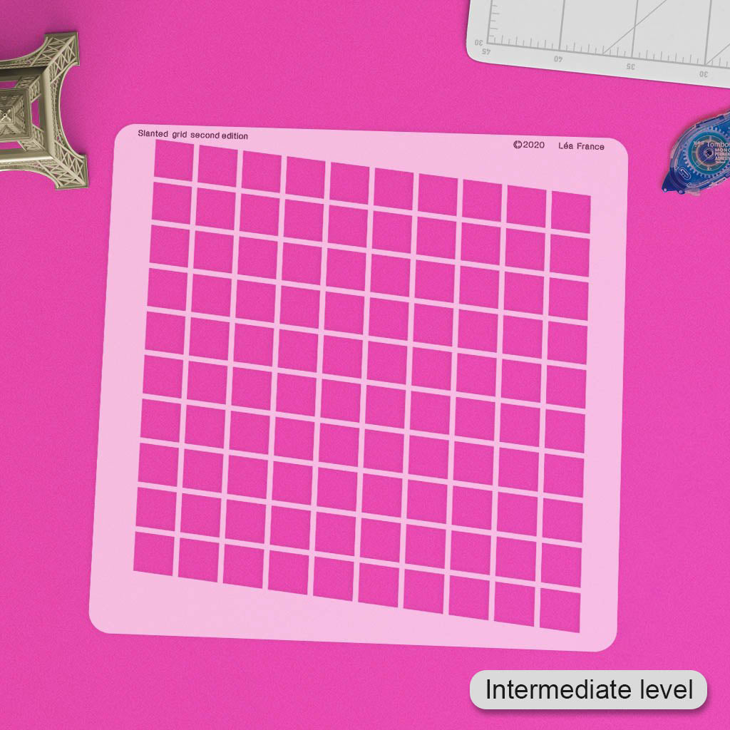 Slanted Grid Second Edition Léa France® Stencil